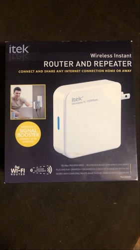 ITEK WIRELESS INSTANT ROUTER & REPEATER RANGE EXTENDER SIGNAL BOOSTER ...