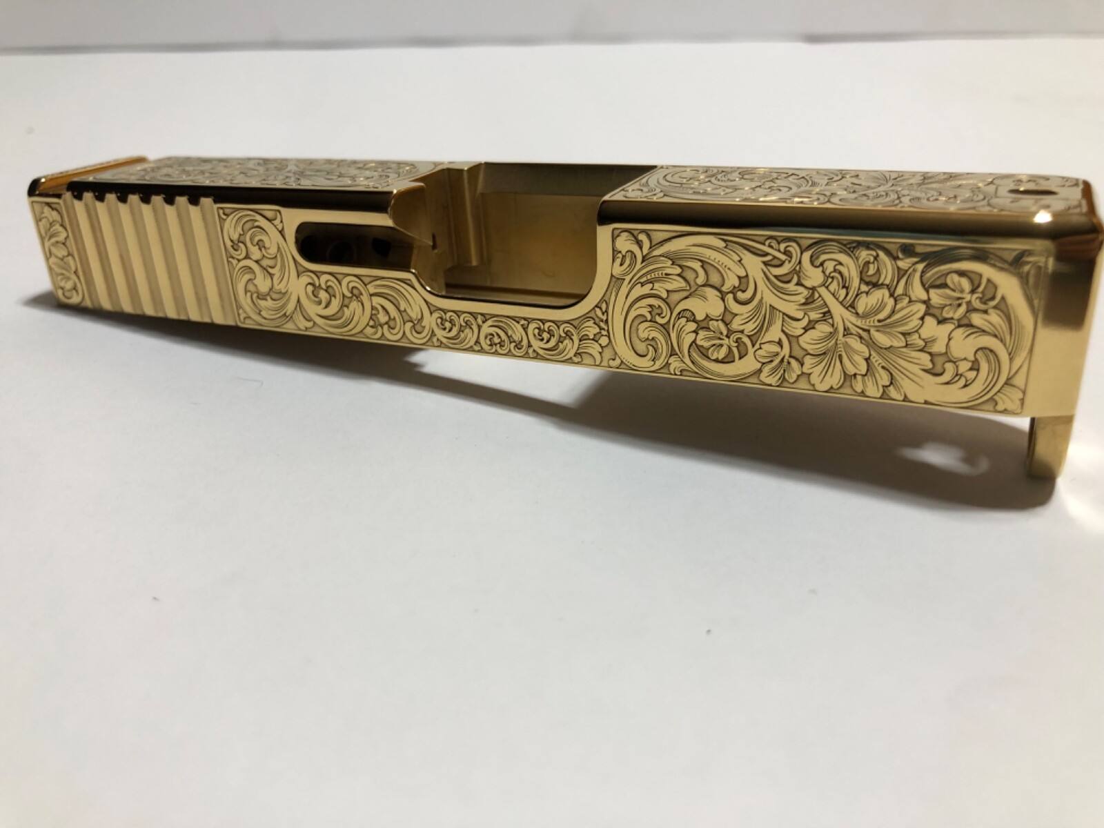 DEEP Laser engraved 24k gold plated glock 26 Slide gen 3 scrolls | eBay