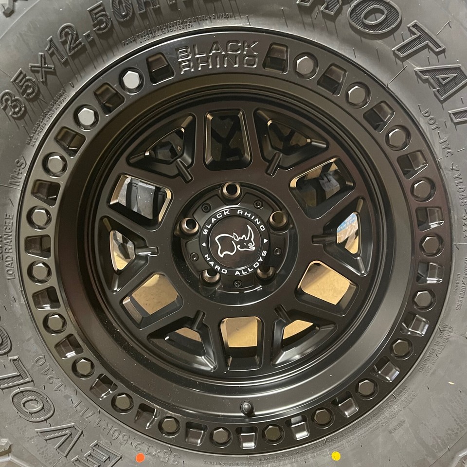 4) 17x9 Black Rhino Kelso Wheels Rims 35" MT Tires 6X135 Ford F-150 ...