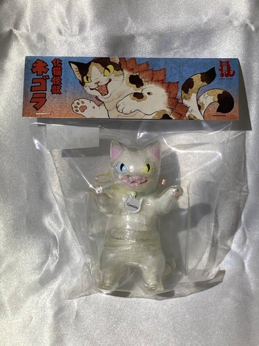 Konatsuya white fur Negora sofubi cat kaiju soft vinyl figure new | eBay