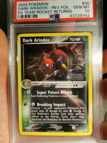 2004 Pokemon EX Team Rocket Returns Dark Ariados Reverse Foil 30/109 ...