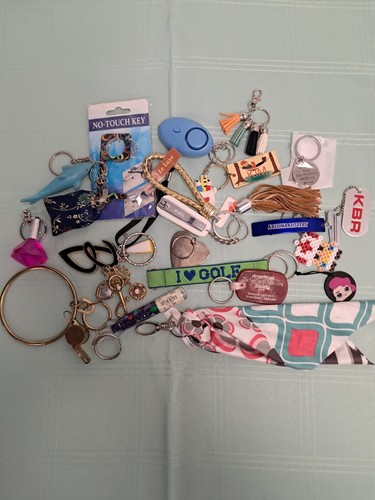 Vintage - modern keychains assorted 1 lb lot novelty collectible new ...