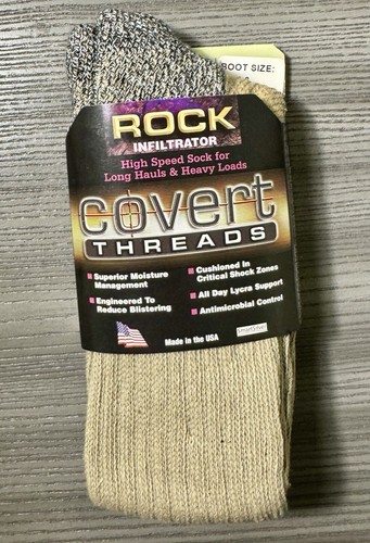 NWT Covert Threads Rock Boot Socks Sz 4-8 (1 Pair) Military | eBay