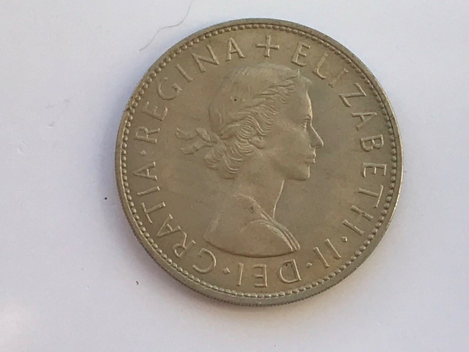 1967 UNCIRCULATED HALF CROWN Queen Elizabeth II - From a Year Pack UNC ...