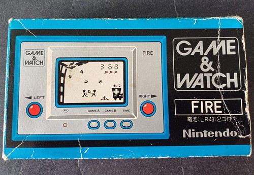80s Vintage Nintendo Game & Watch Fire Handheld Silver screen | eBay