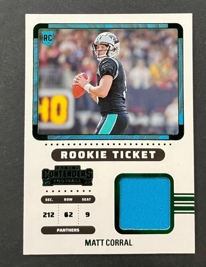2022 Panini Contenders - Matt Corral #RTS-MCO Carolina Panthers - RC ...