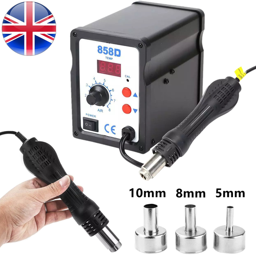 700W 858D 220V SMD Soldering Desoldering Iron Station Hot Air Rework ...