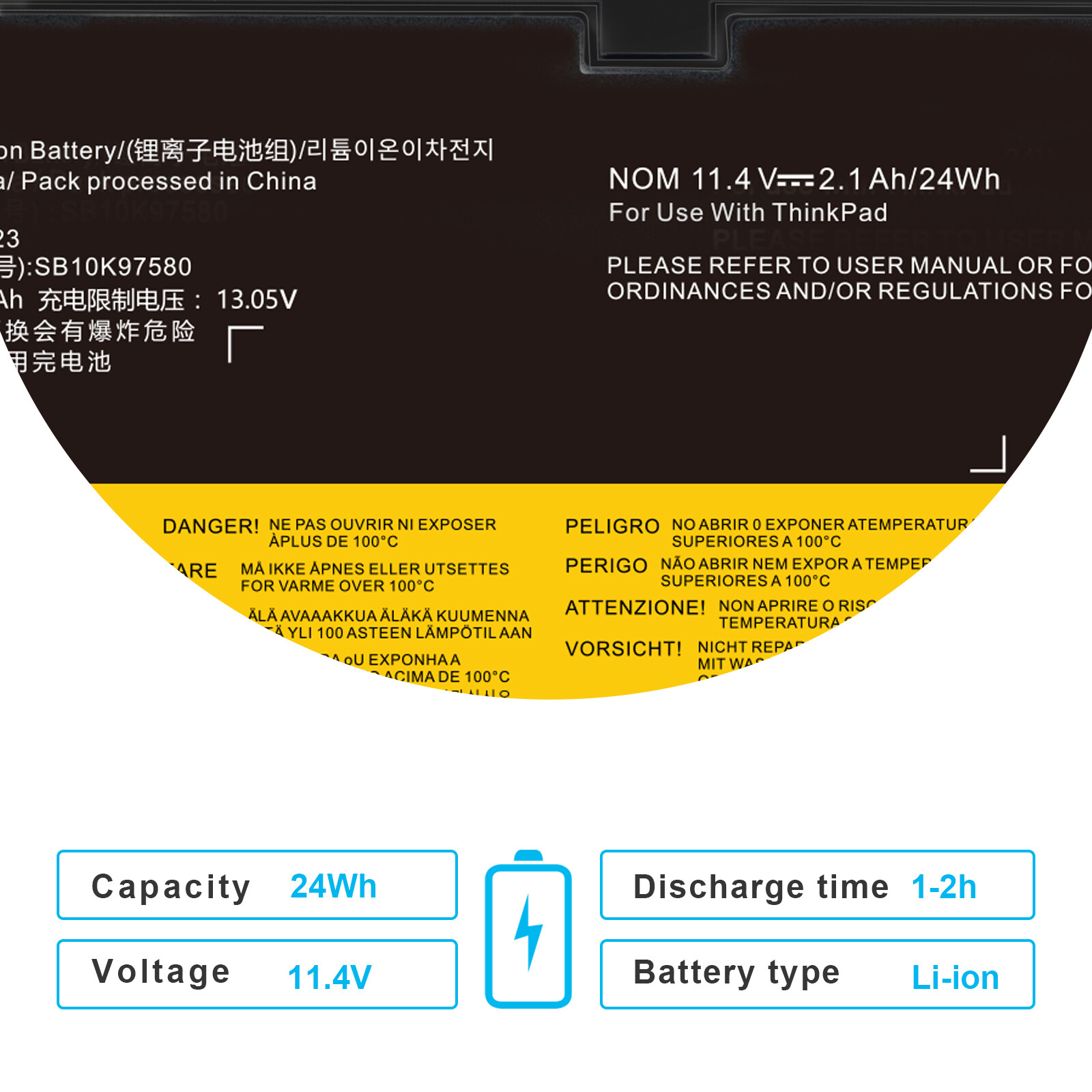 24/48/72Wh Battery for Lenovo ThinkPad T470 T480 T570 01AV427 01AV428 ...