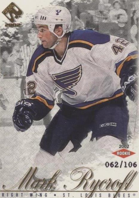 2001-02 Pacific Private Stock - Mark Rycroft #138 Gold /106 (RC) for ...
