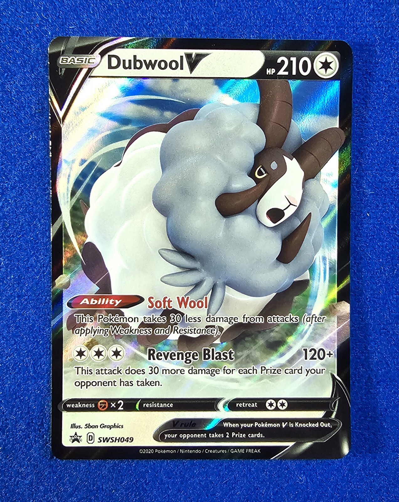 Dubwool V SWSH049 Black Star Promo ULTRA RARE Pokemon Card NEAR MINT | eBay