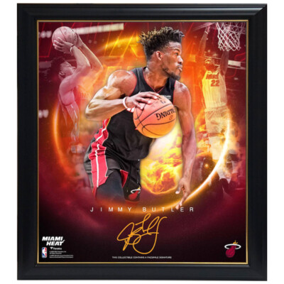 Jimmy Butler Miami Heat Facsimile Signed Official NBA Print Framed ...
