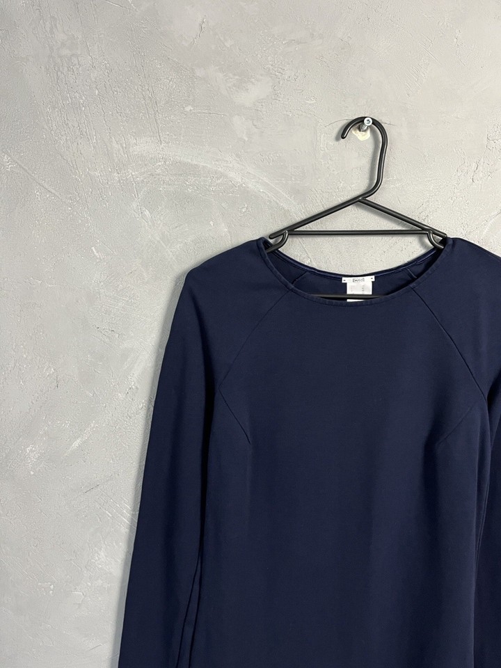 Wolford Womens Long Sleeve Textured Stretch Boat Neck Blue Dress | eBay