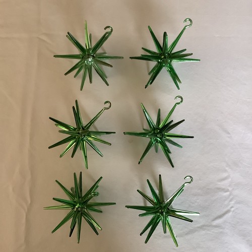 Set Of 6 Vintage MCM Bradford Exchange Green Plastic Starlite/Sputnik ...