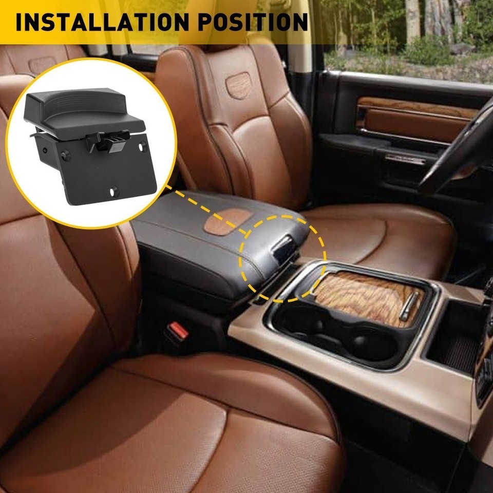 For 2013-2018 Dodge Ram With Full Console Lower Armrest Lid Latch ...