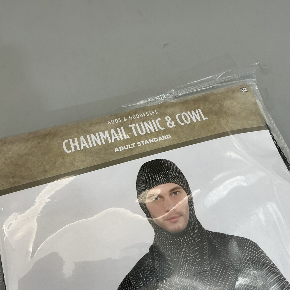 Chainmail Tunic & Cowl Medieval Renaissance Adult Standard Costume 1 ...