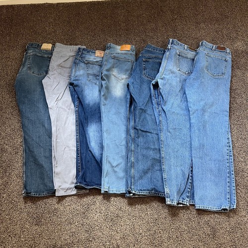 Bulk Mixed Lot Of 7 Men’s Jeans Different Sizes, Styles, Brands, and ...