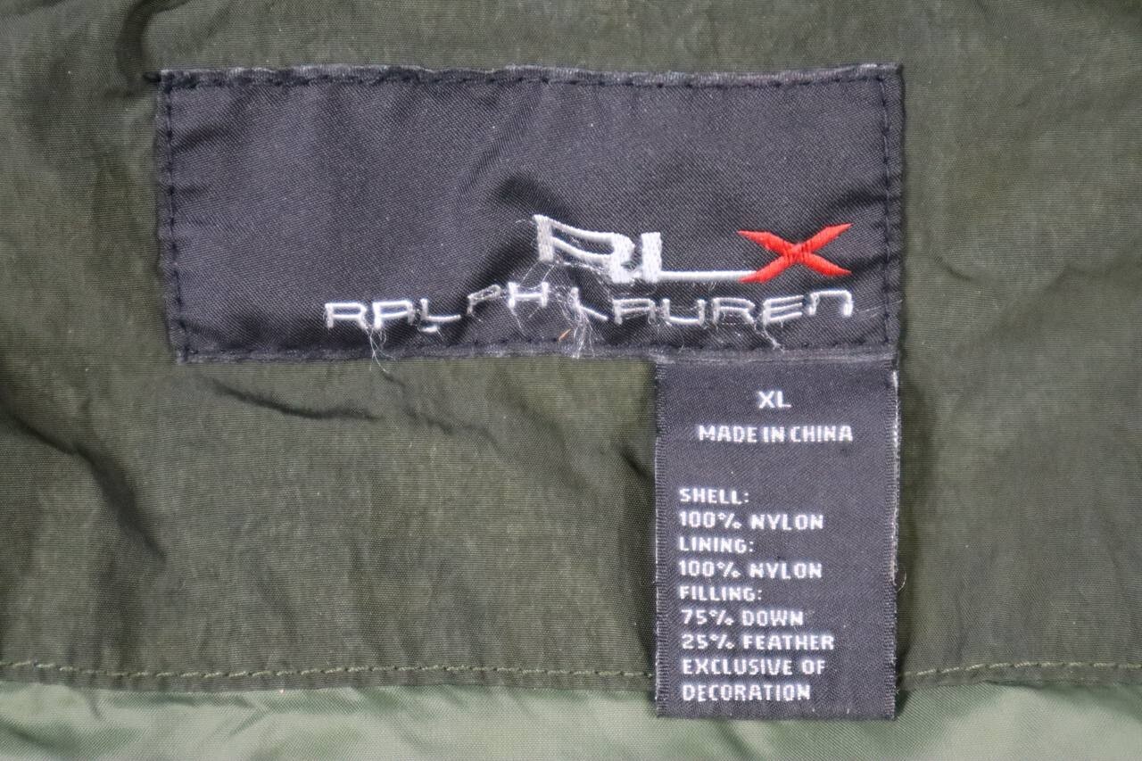 Ralph Lauren RLX Men’s Bomber Jacket Olive Green Quilted Nylon Size XL ...