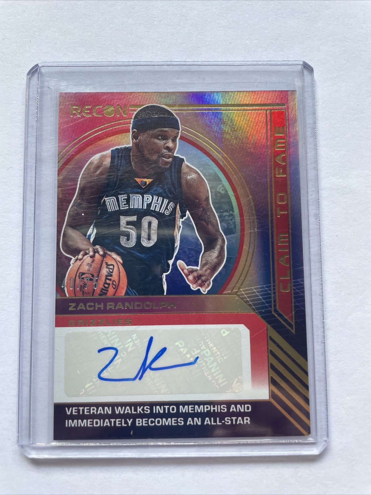 2022-23 Panini Recon Zach Rudolph Claim To Fame Autograph 40/75 - Card ...