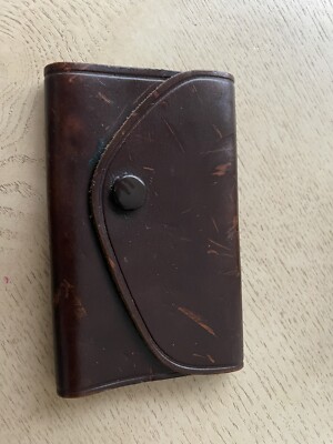 US Army USARC Gaithersburg MD Leather 7 Key Holder Case Wallet Vintage ...