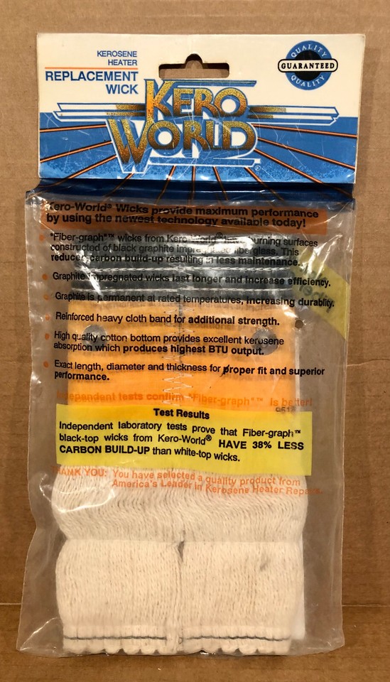 🐾 Kero World Kerosene Heater FiberGraph Replacement Wick 512 Kero-Sun ...