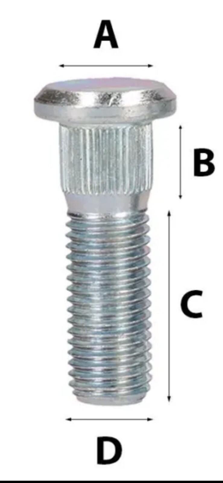 M10 x 1.5 Replacement Wheel Studs for Trailer Suspension Hubs Hub Pack ...