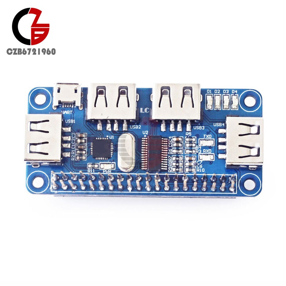 4 Port USB Hub For Raspberry Pi Expansion Board UART Raspberry Zero ...