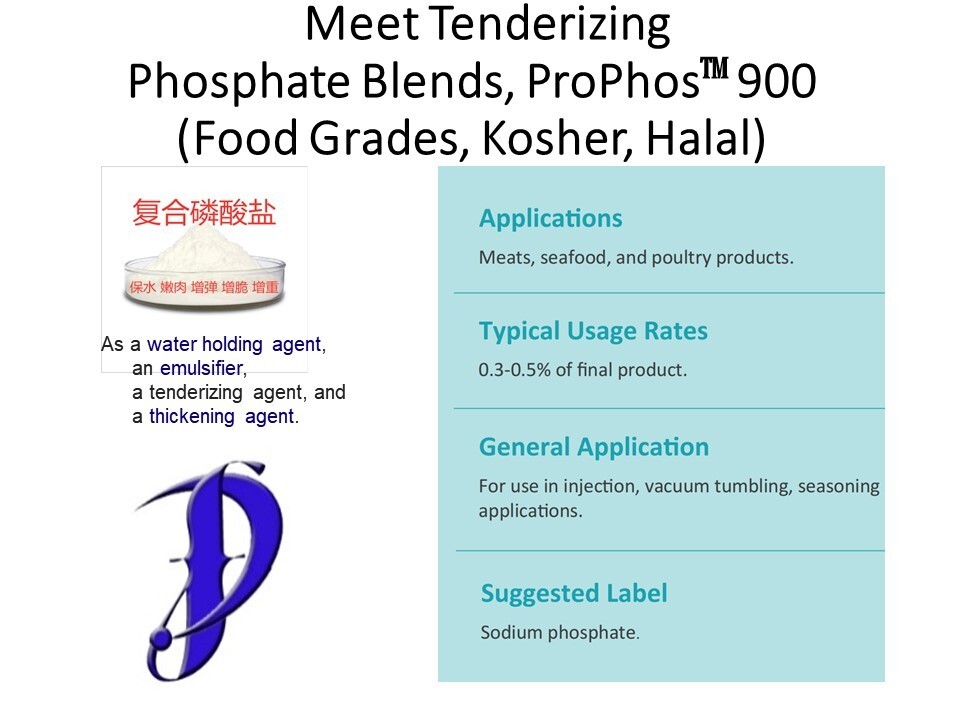 Meat tenderizing and water holding phosphate blends, ProPhos 900, 50 LB ...