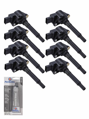 Set of 8 Ignition Coil + Tune Up Grease For Mercedes Benz S63 CL63 ...