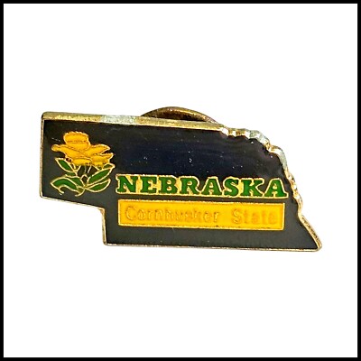 Nebraska State Souvenir Pin Cornhusker State Flower Lapel | eBay