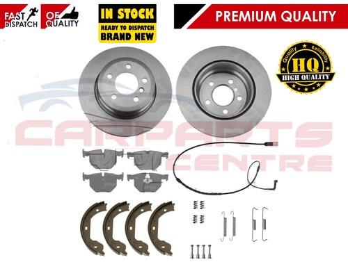 FOR BMW X5 E70 3.0D 30D 35D xDrive REAR BRAKE DISCS PADS SENSOR SHOES ...