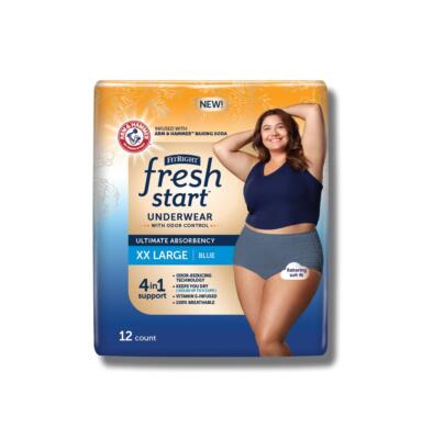 FitRight Fresh Start Incontinence Women Underwear, XXL, Max Absorb ...