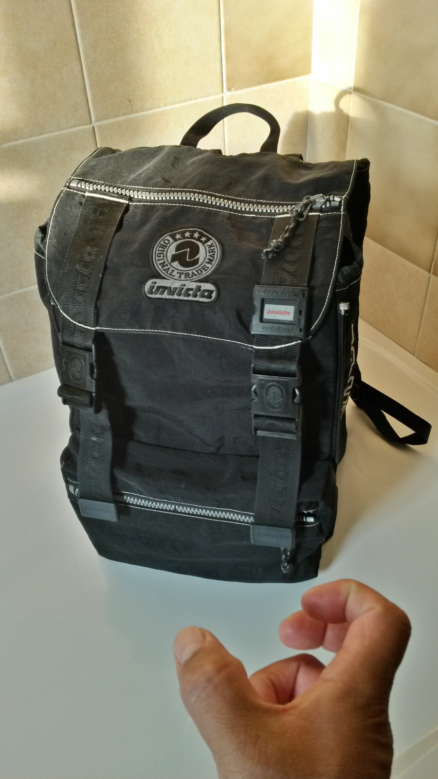 Invicta backpack Black USED vintage imported direct f… - Gem