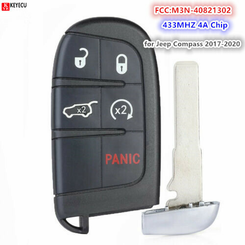 for Jeep Compass 2017 2018 2019 2020 Smart Key Keyless Remote Fob ...