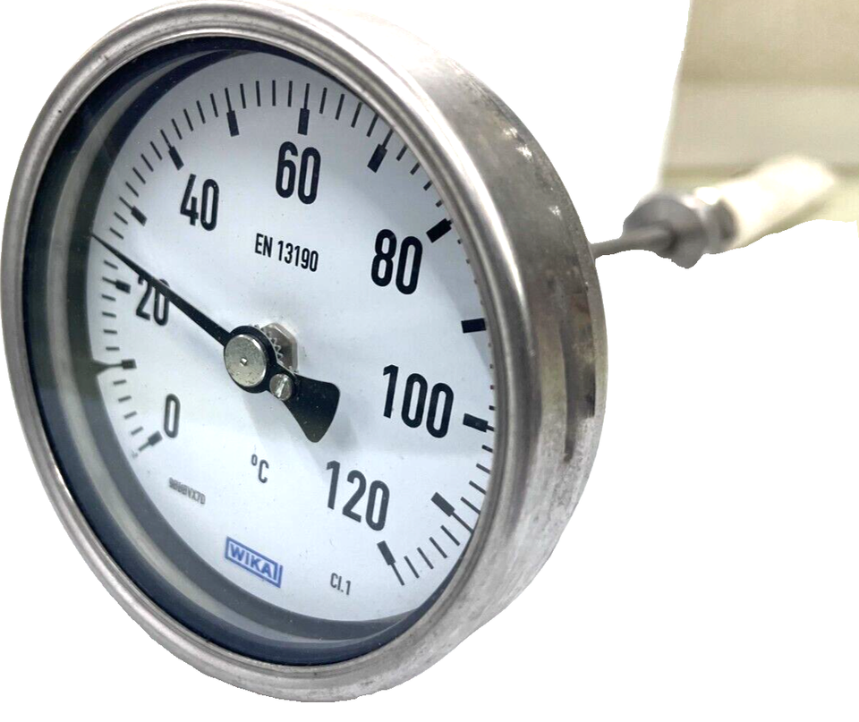 WIKA Model S5550 /4 Bimetal Thermometer Back Mtg. Adjustable Stem ...