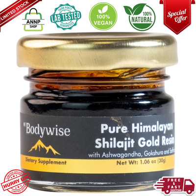 Be Bodywise Pure Himalayan Shilajit Resin Gold, Lab Tested, Ashwagandha ...