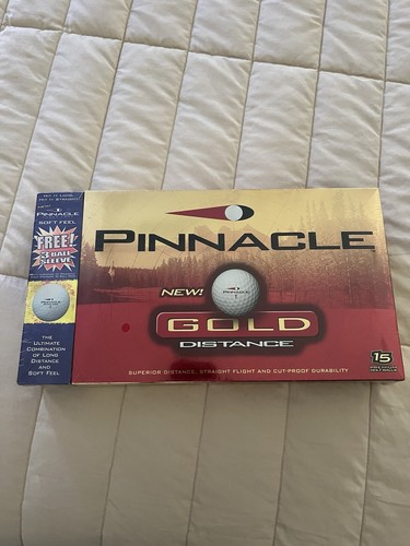 Pinnacle New Gold Distance Golf Balls. Box of 15 Plus 1 Sleeve of 3 ...