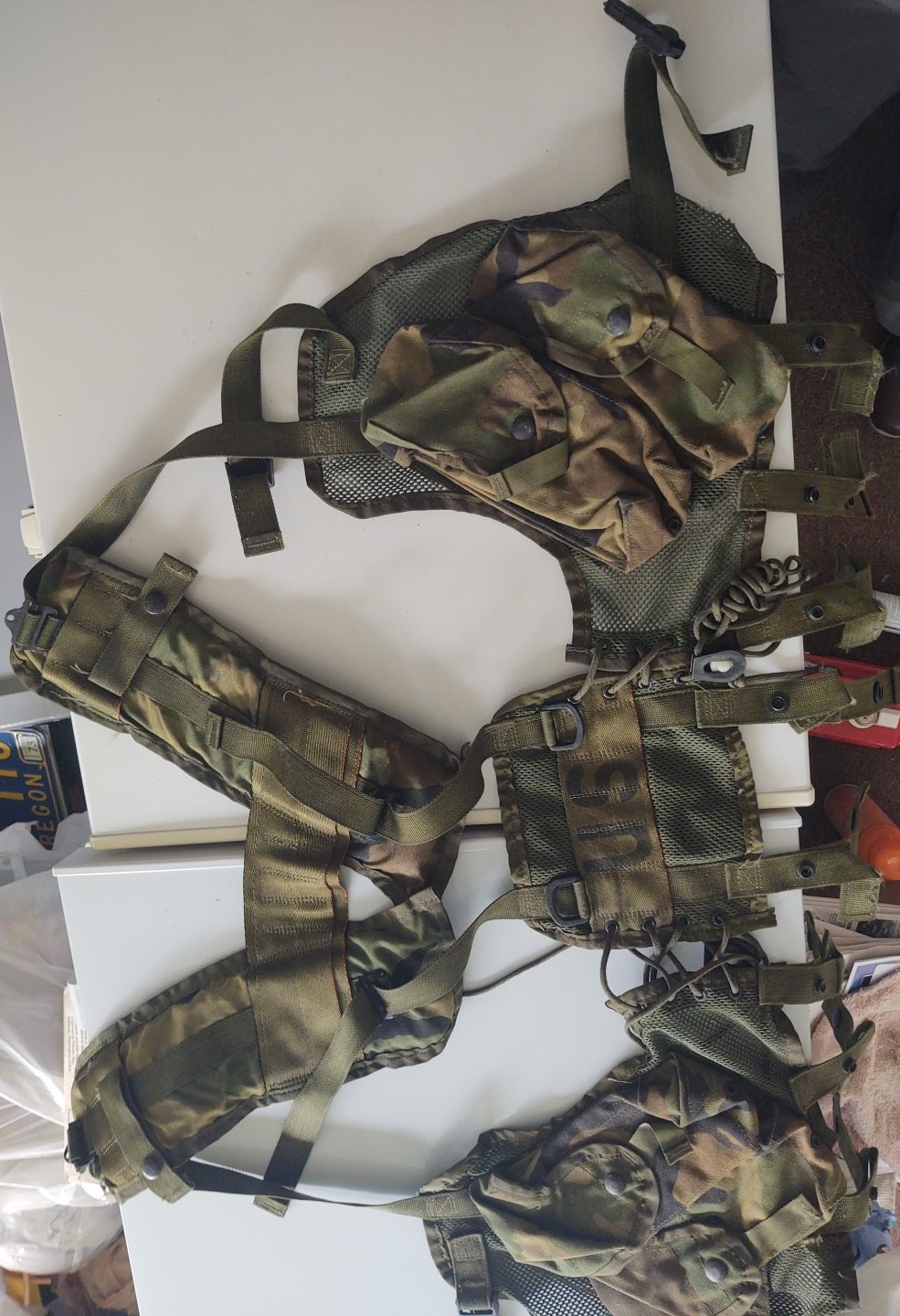 US Army Tactical Enhanced Load Bearing Vest Lbv Hunting, AIRSOFT ...