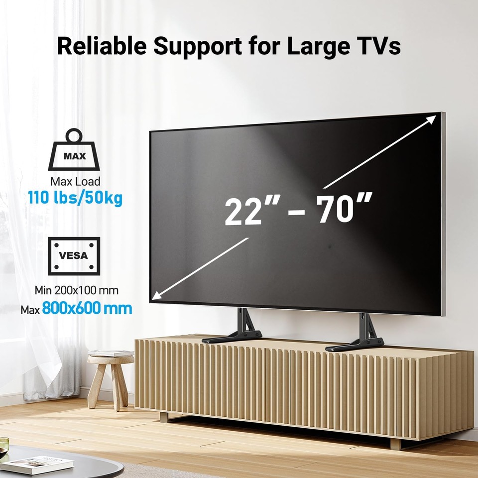 Universal TV Stand Mount for 22-70 Inch TVs, Height Adjustable Table ...