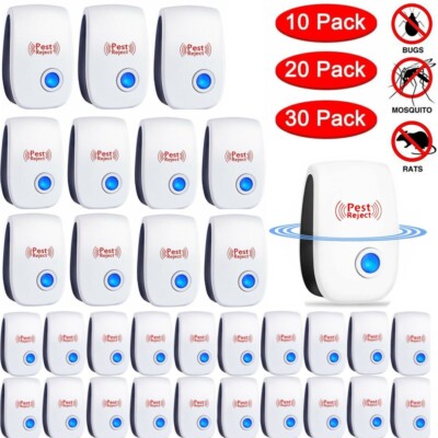 Lot Ultrasonic Pest Reject Home Control Electronic Repellent Rat Mice ...