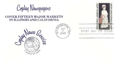 1273 5c JOHN COPLEY 1965 -1st Copley News Service cachet | eBay