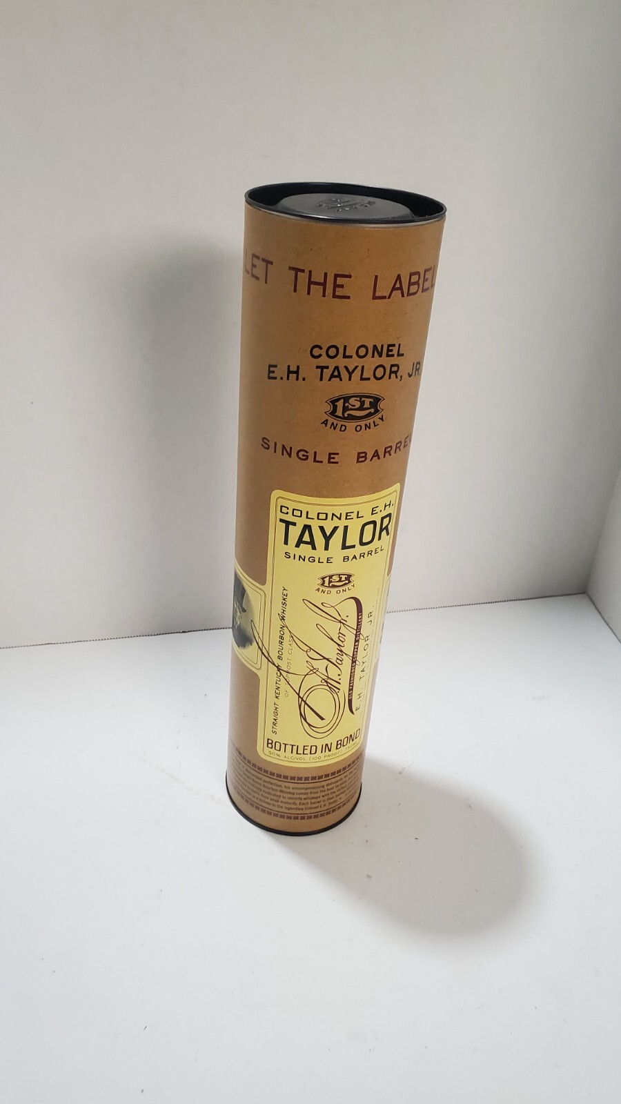 Colonel E H Taylor Bourbon Bottle Package Tube Only Display Cylinder ...