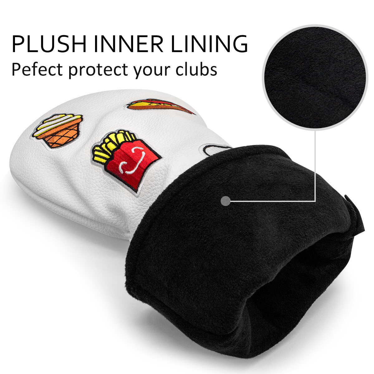 Hot Food Golf Club Cover Driver/Fairway Woo Hybrid/ 135H Headcover ...