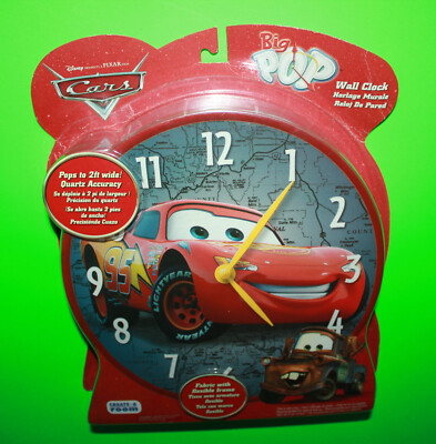 Disney Pixar CARS Lightning McQueen Big POP Wall Clock 2FT WIDE NEW | eBay