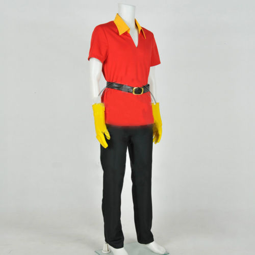 Beauty and the Beast Hunter Gaston Halloween Cosplay Costume Cus:Free ...