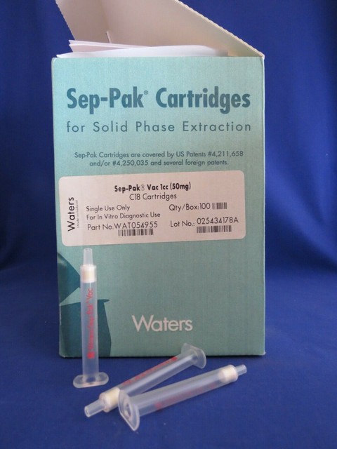 Waters Sep-pak Vac 1cc 50mg C18 Cartridges Part No. Wat054955 Box Of 80 ...