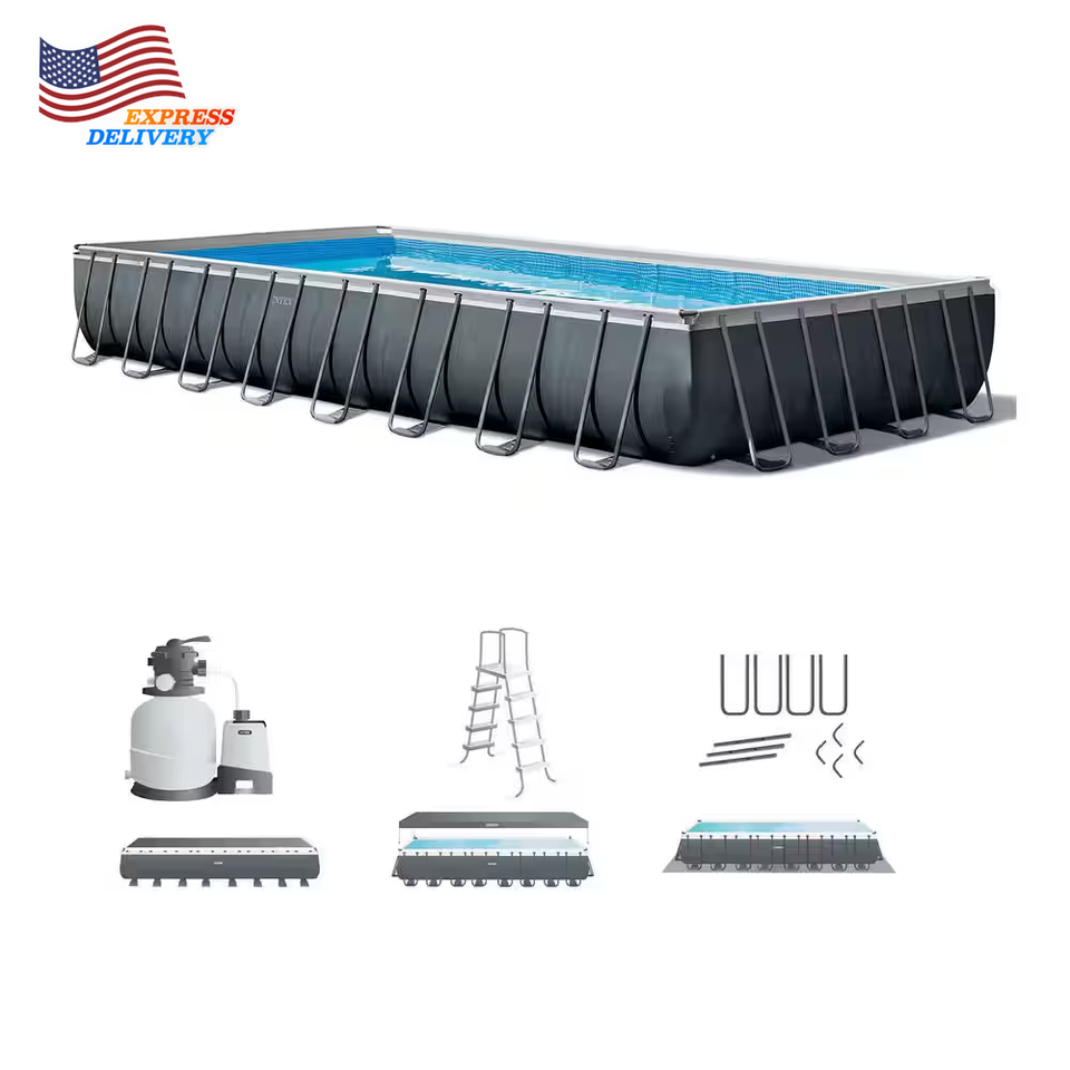 Ultra XTR 32 Ft. X 16 Ft. Rectangular Hard Sided above Ground Pool Set ...