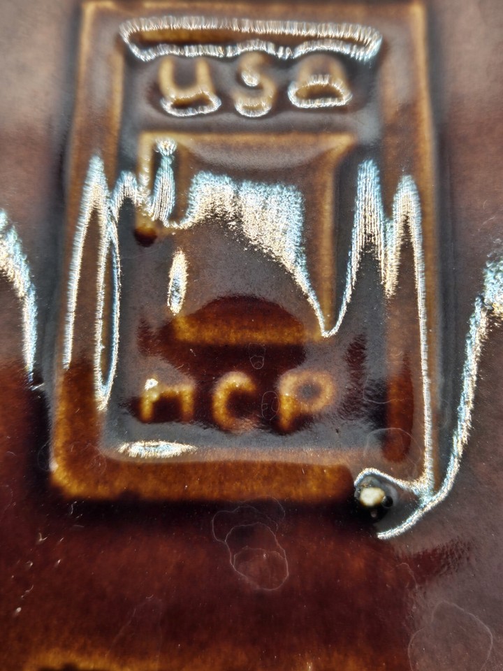 Vintage Mid-Century McCoy Pottery Ovenproof Serving Dishes Brown Drip ...