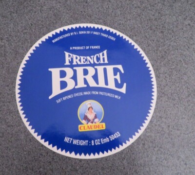 Etiquette de fromage Brie French Brie Claudel | eBay