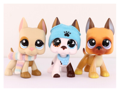 3pcs Pet Shop LPS Great Dane Dog Set #244#577#1647 with Accessories ...