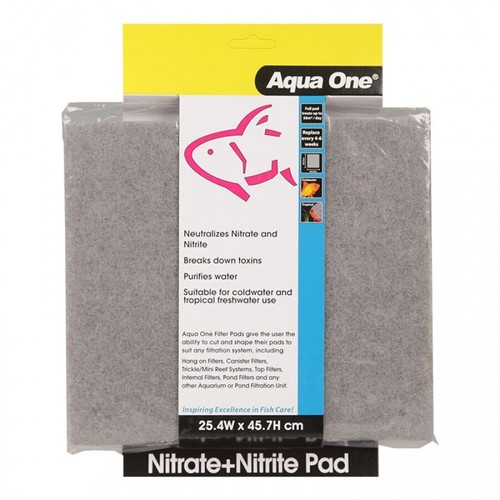 Aquarium Nitrate + Nitrite Filter Pad for Fish Tanks (25cm x 45cm) by ...